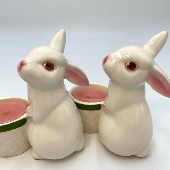 Avon | Accents | 2 Vintage Avon Bunny Bright Spring Cute White Rabbit ...